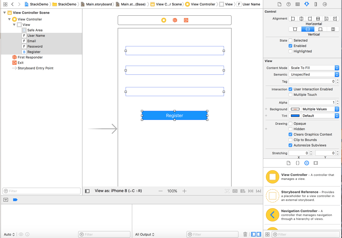 Stack Views in iOS