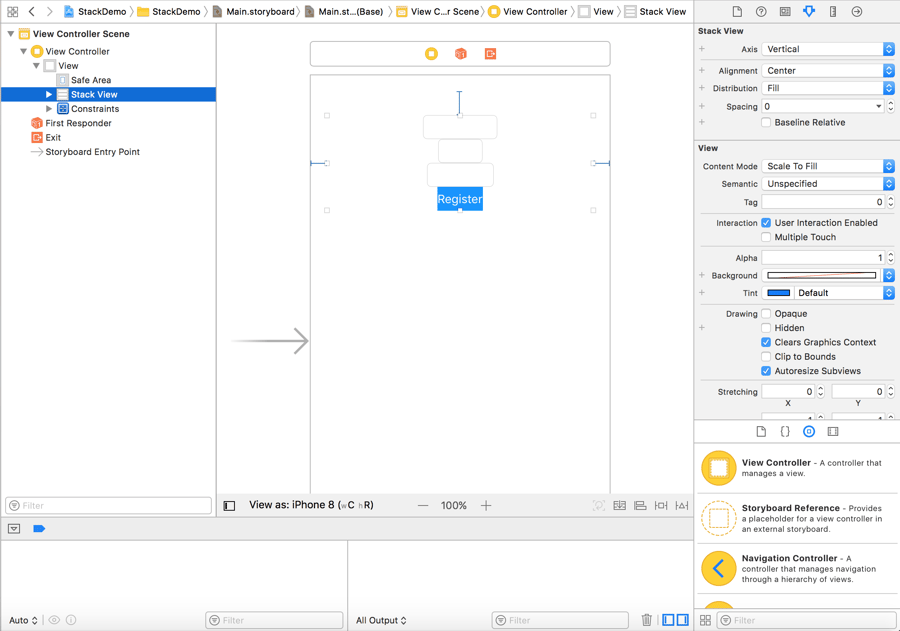 Stack Views in iOS