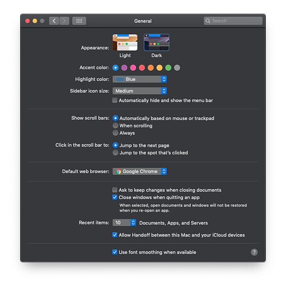 Dark Mode Implementation for macOS and iOS