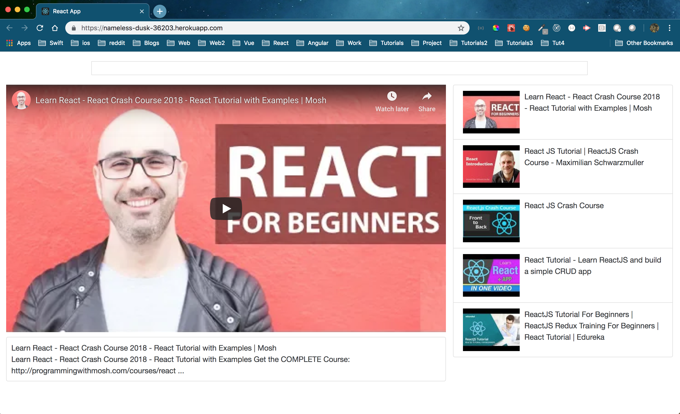 Create YouTube Player in ReactJS — Part 3